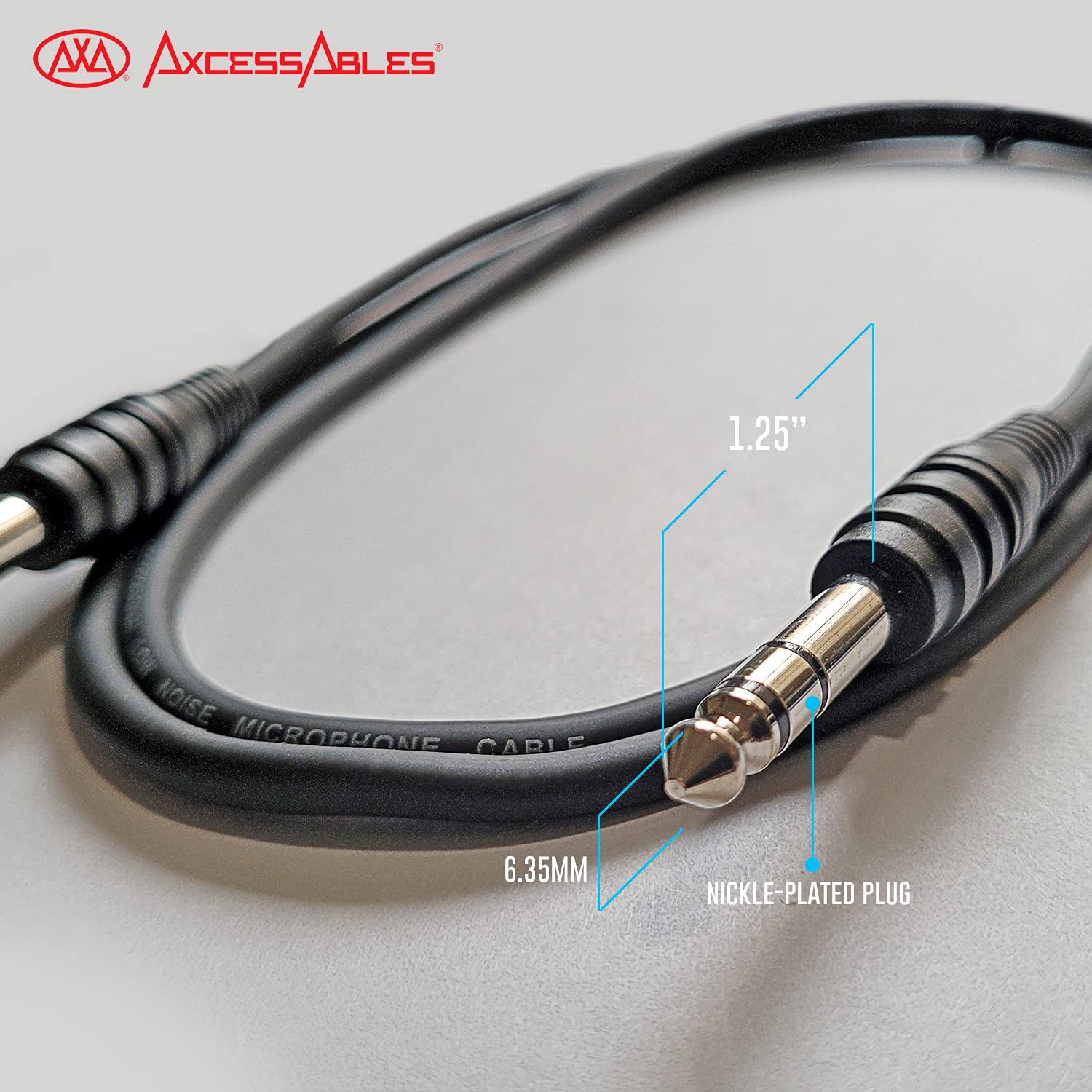 AxcessAbles TRS14-STRS115 1/4 Inch TRS Instrument Cable 15ft - 6 Pack | 6.35mm Male Jack Stereo Audio Cord | 1/4 Inch TRS to TRS Balanced Patch Cables 15ft (6-Pack)