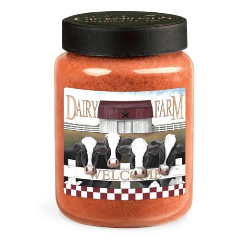 CROSSROADS ORIGINAL DESIGNS Dairy Farm Cinnamon Bun 26 Oz Scented Jar Candle, 26 Oz, Home Fragrance, CB-DS595