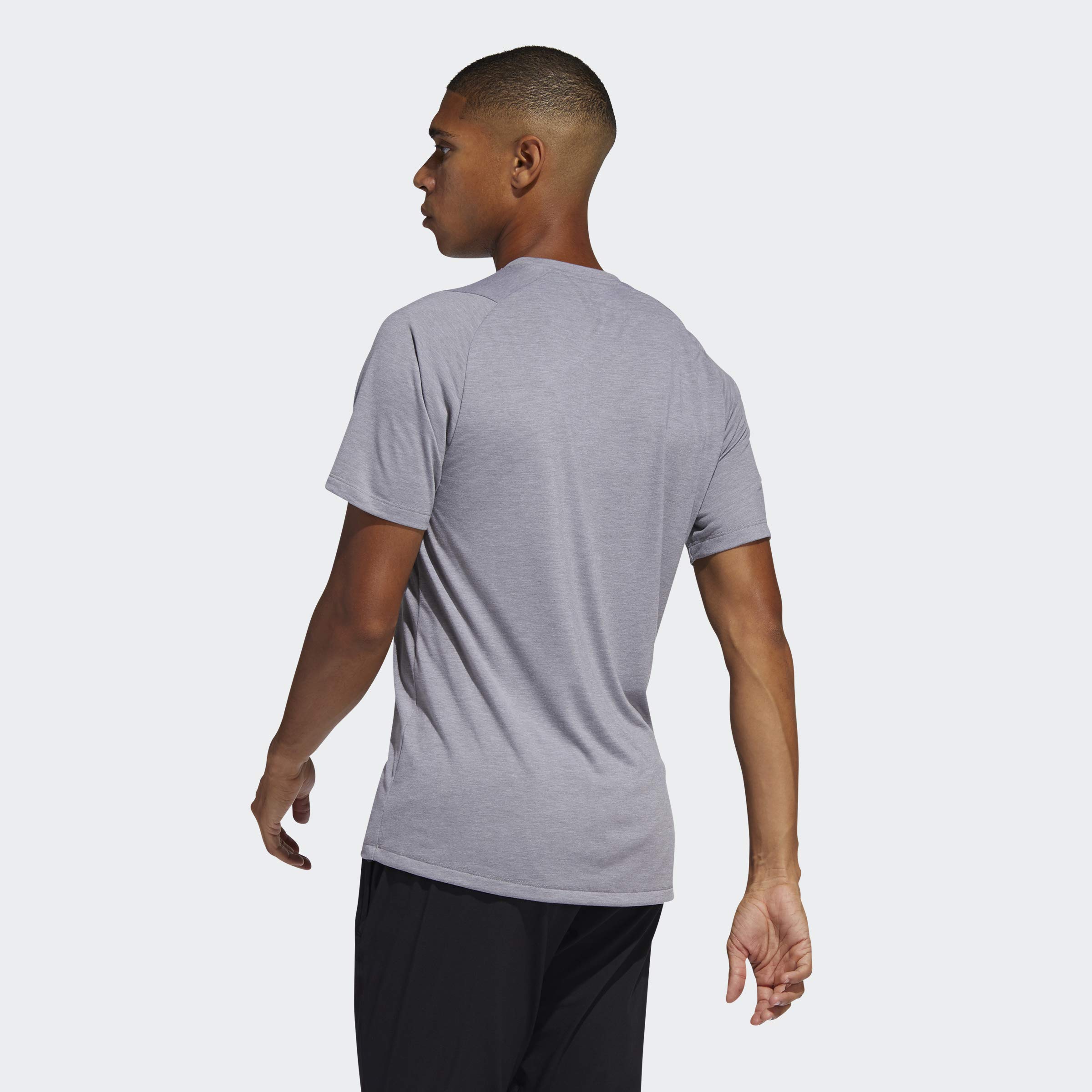 adidas mens FreeLift Sport Prime Heather Tee Scarlet/White X-Large