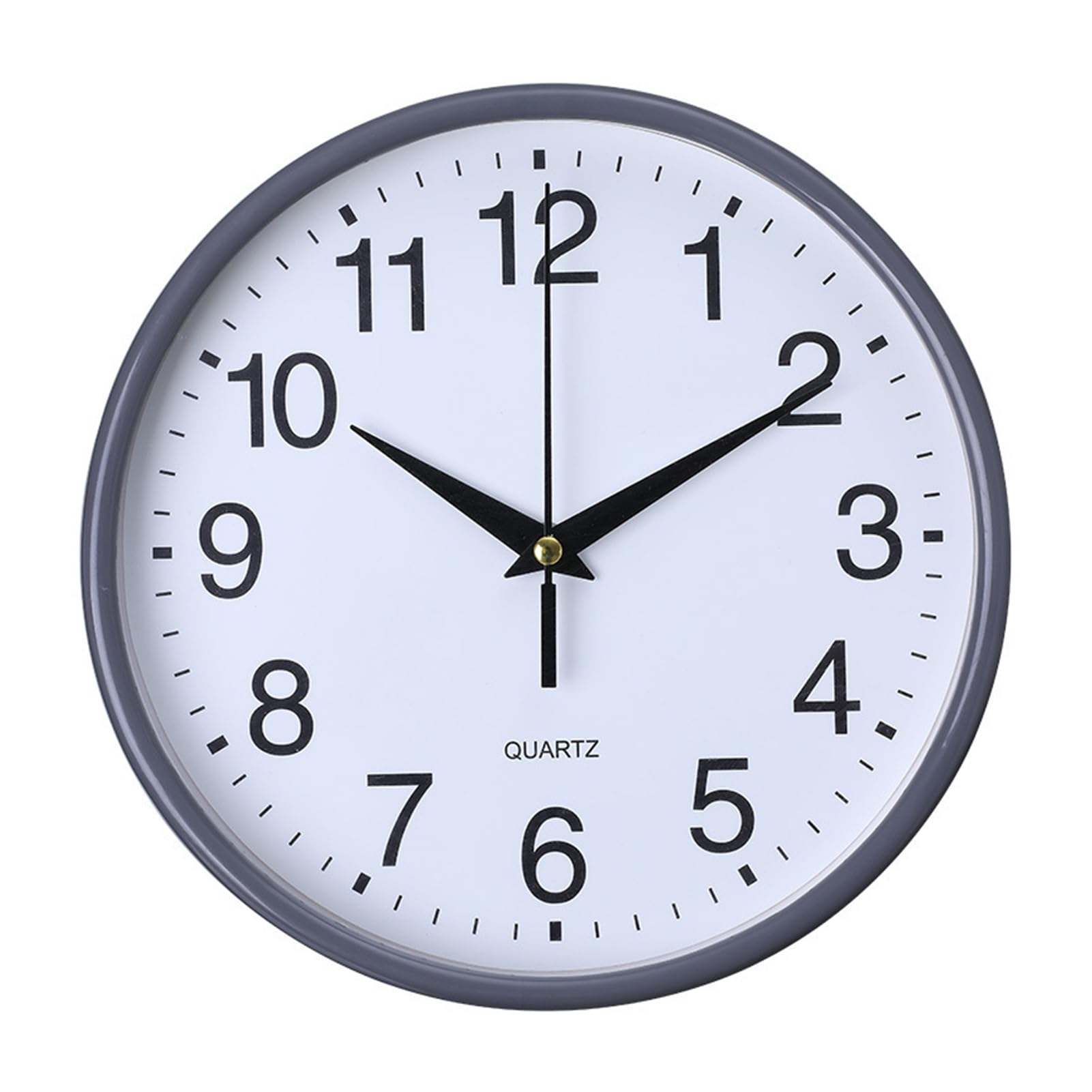 AOKID Trendy Wall Clock Round Wall Clock Simple Style High-Precision Battery Operated Easy-to-Read Non-Ticking Quartz Clock for Wall Decor Wall Clock Grey