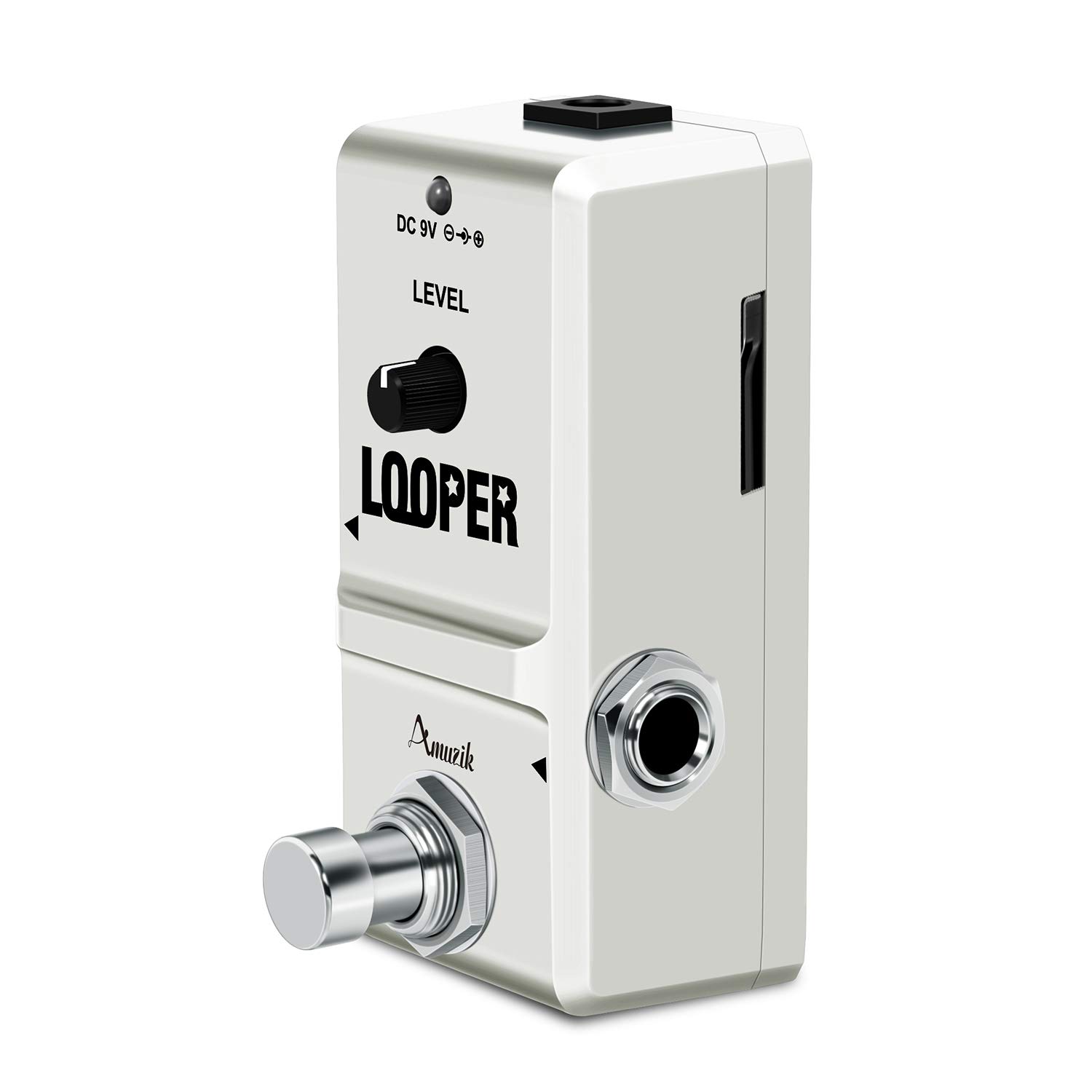 Amuzik Tiny Looper Effect Pedal Loop Pedal for Electric Guitar, Guitar Effects Pedal, 10 Minutes of Looping Unlimited Overdubs SD Card inside easy and quick