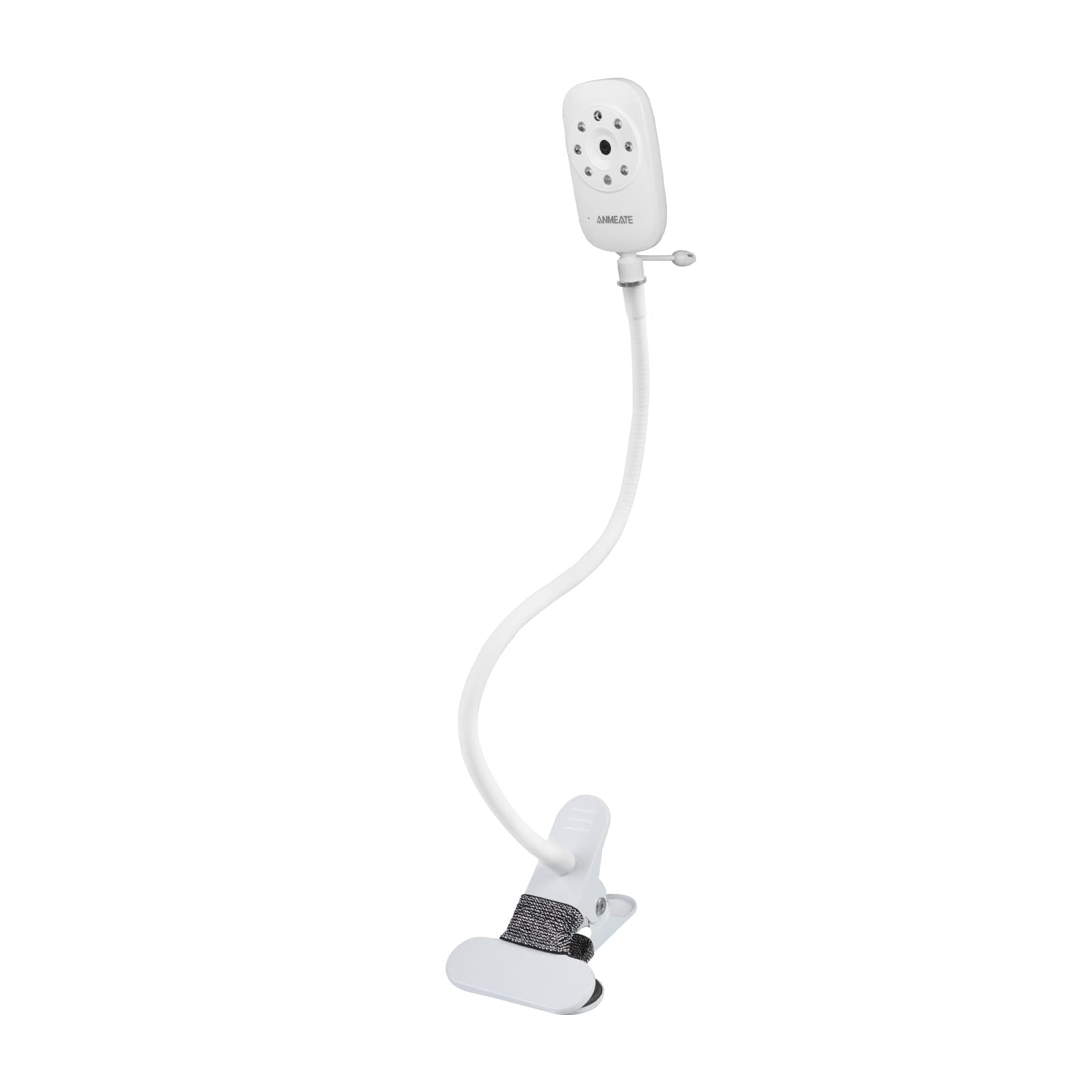 BECEMURU Baby Monitor Mount Camera Shelf, Flexible Strong Clip Clamp Mount Bracket Compatible for ANMEATE SM24/Goodbaby UU24/Babysense V24US Camera,No Drilling Mounting