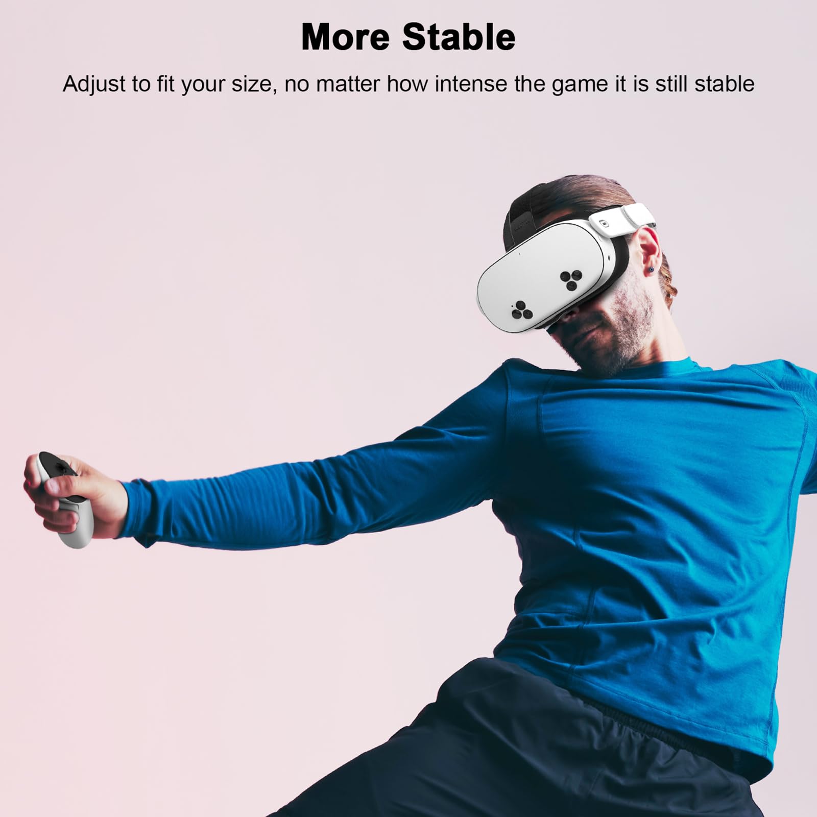 AMVR Battery Pack Head Strap for Oculus Quest 2 - Elite Strap With 6000mAh Batteries for Meta Quest2 Headset, Adjustable Band Relieve Squeeze,Foldable Frame With Fast Charging, Extend 5H Playtime