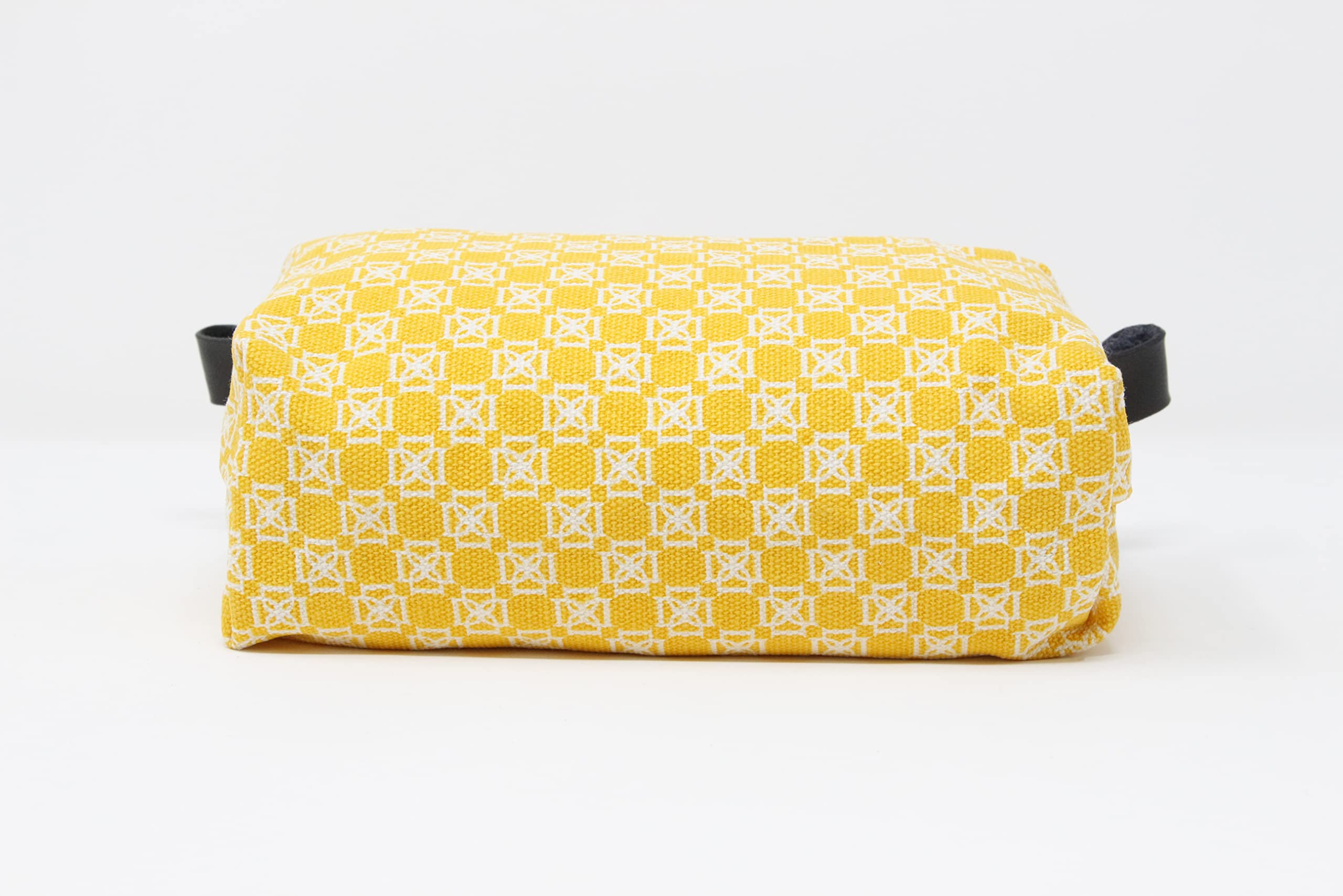 DOMINIE Liner for Clear Handbag Small Clutch Removable/Interchangeable Liner - Yellow Canvas Liner, Black Tabs (Black Clutch Sold Separately)