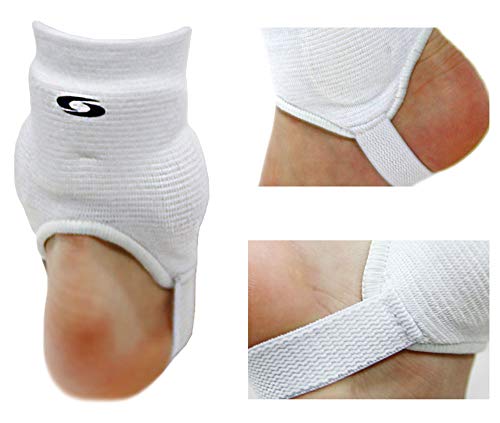 Ankle guards (x 1 Pair Shield Protector Dual Sided Pads for Soccer Football (White Color)