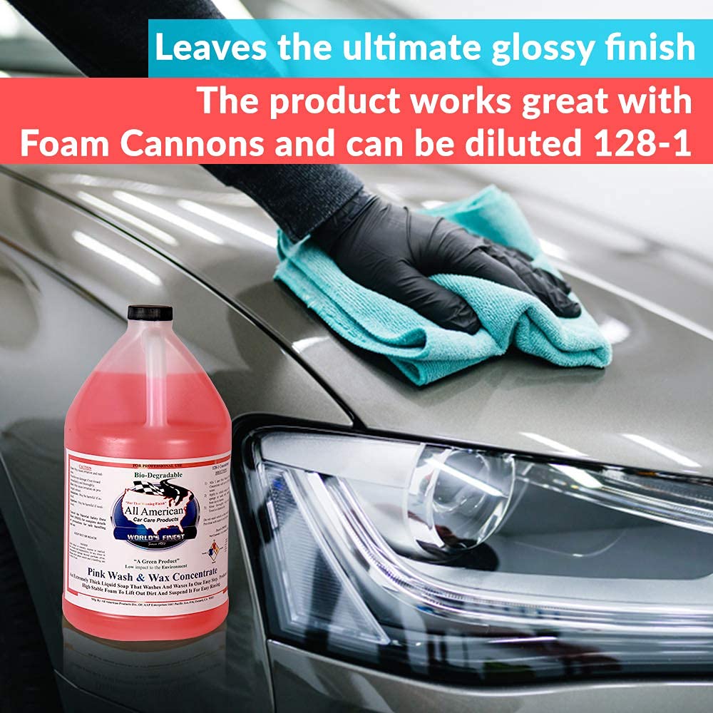 All American Car Care Products Pink Wash & Wax Concentrate (1 Gallon)