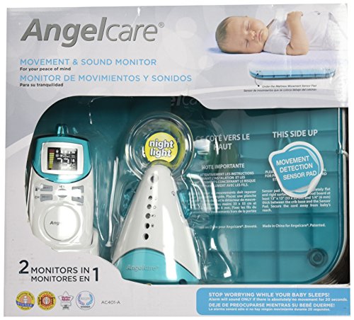 Angelcare Movement and Sound Monitor, Aqua/White