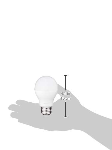 Amazon Basics 6 W Equivalent 40 Watt , Daylight White, Dimmable, 15,000 Hour Lifetime, A19 LED Light Bulb, 2-Pack
