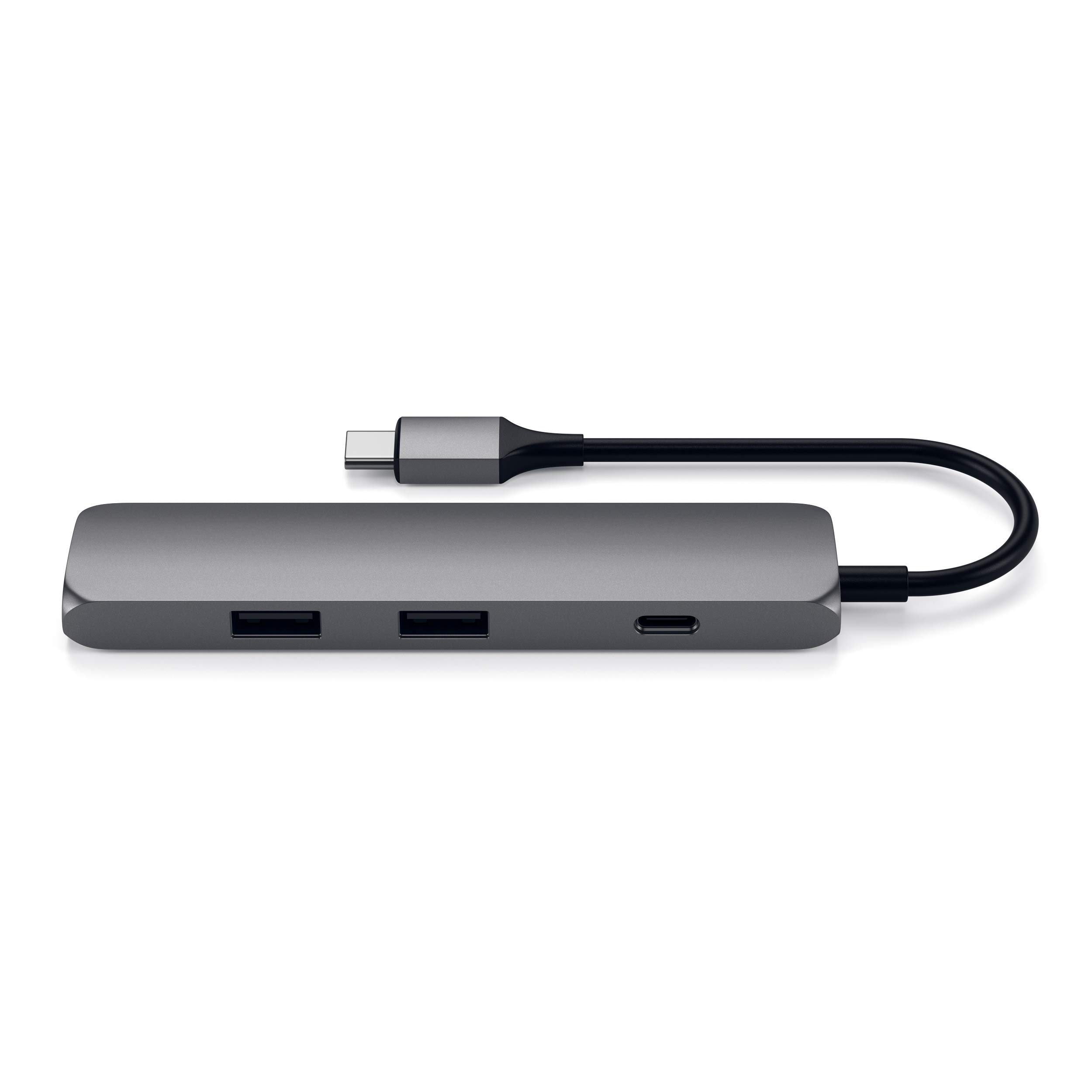 Satechi USB C Hub Multiport Adapter, USB C Docking Station with 4K HDMI, 60W USB C PD Charging, 2 USB-A, for MacBook Pro/Air M1 M2 M3, Dell, HP, Surface, Lenovo - Space Gray