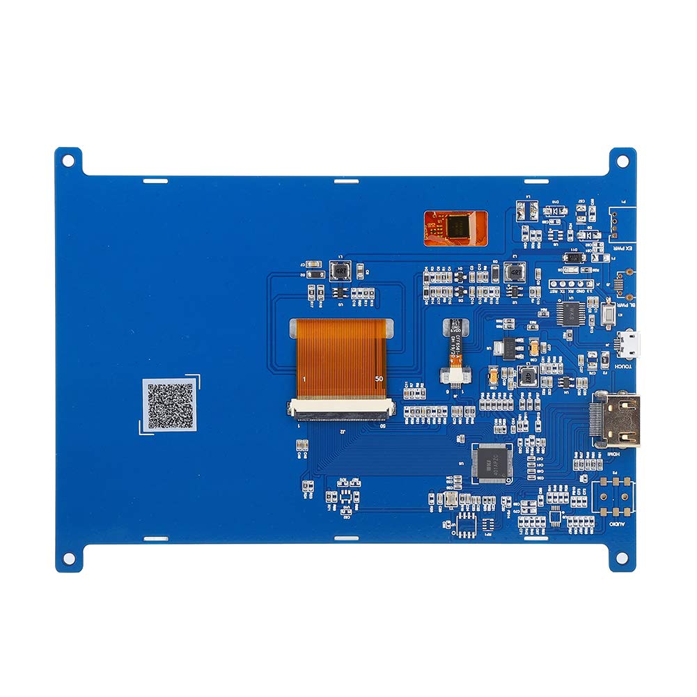 ASHATA 7-Inch 1024 x 600 HD for HDMI TFT Touch Screen HDMI Capacitive Display for Raspberry Pi 4B/3B,Windows 10 8 7 Monitor