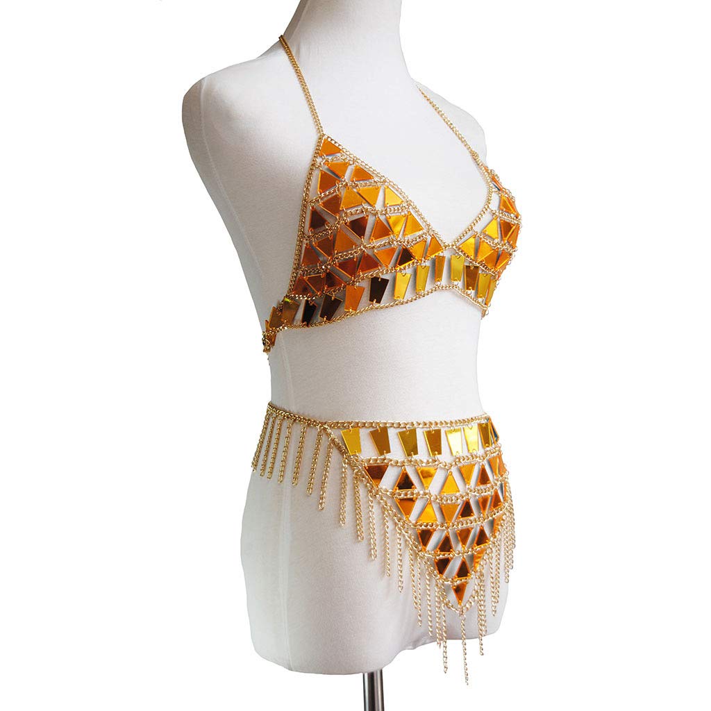 Allison Jennie Beach Sexy Halloween Suit Body Chain (golden color)