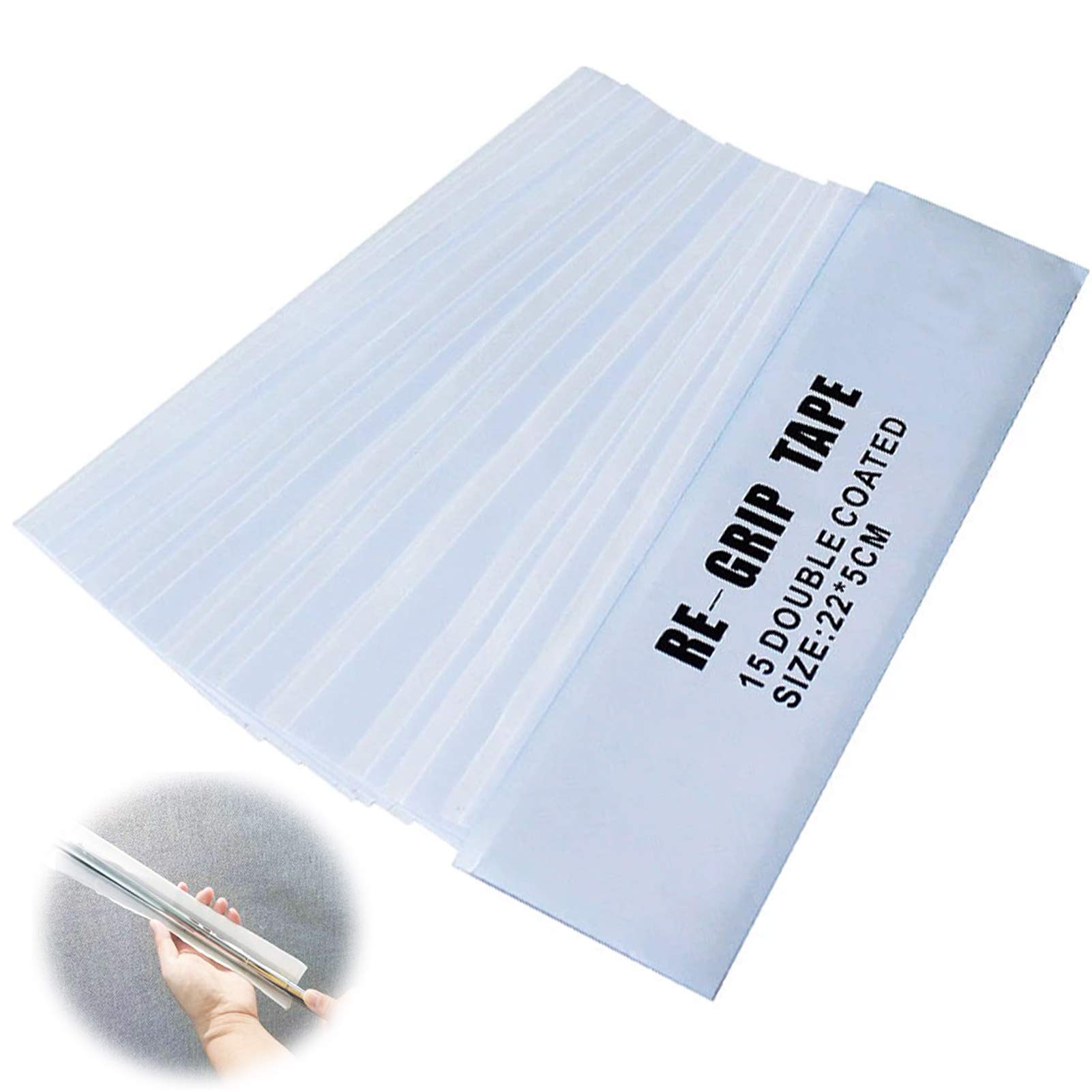 Amy Sport Golf Club Regripping Kit Tape Strips Hook Blade Rubber Vise Clamp, Quality Double Sided Adhesive Knife Remover Tool for Irons Putters (15 Pcs Golf Club Regrip Tape)