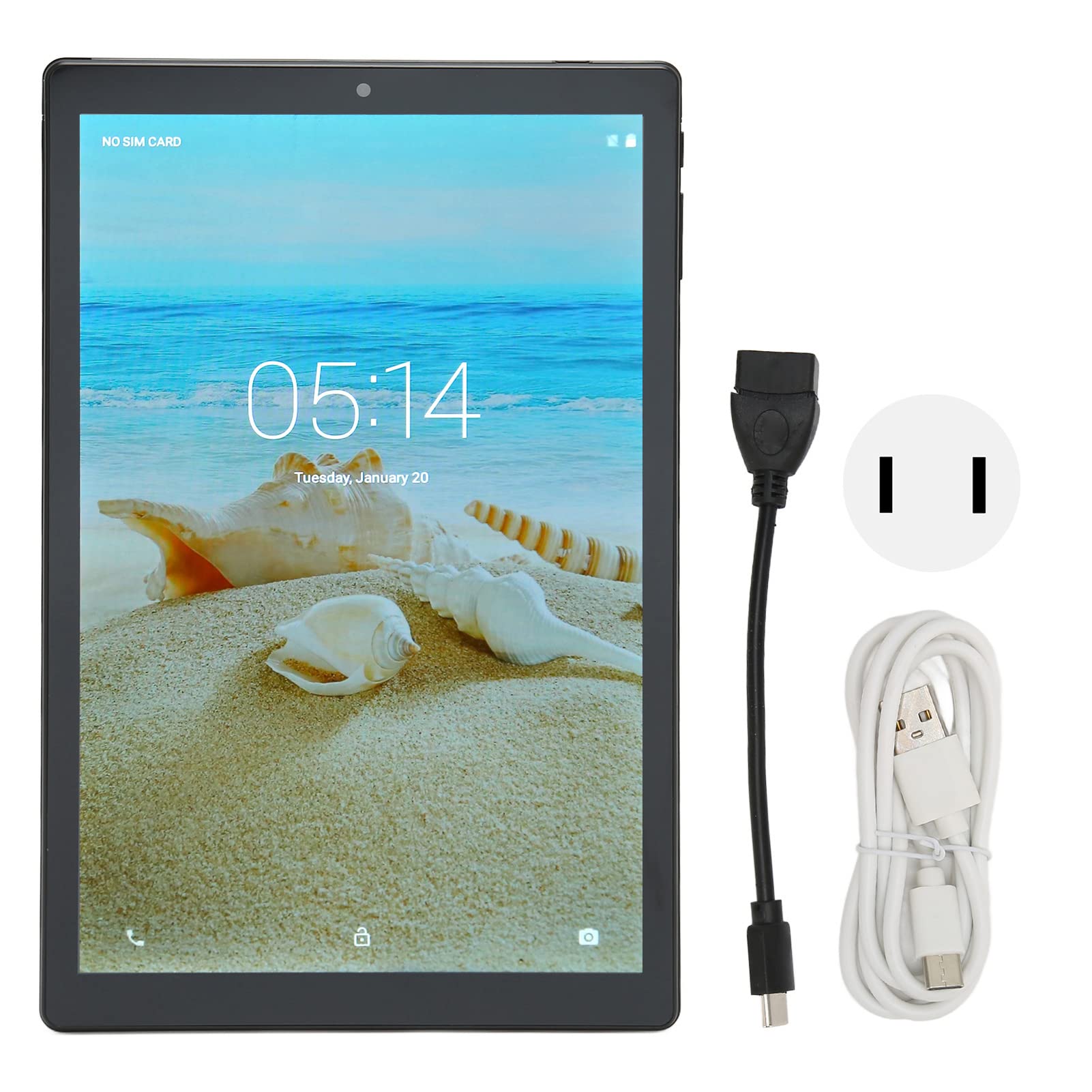 ASHATA Android Tablet 10 InAndroid Tablch, 8 Core, 4GB RAM 64GB ROM, 2.4G 5G Dual Band WiFi Calling Tablet Computer, 5MP 8MP Dual Camera, 5000mAh Battery, GPS BT (US Plug)