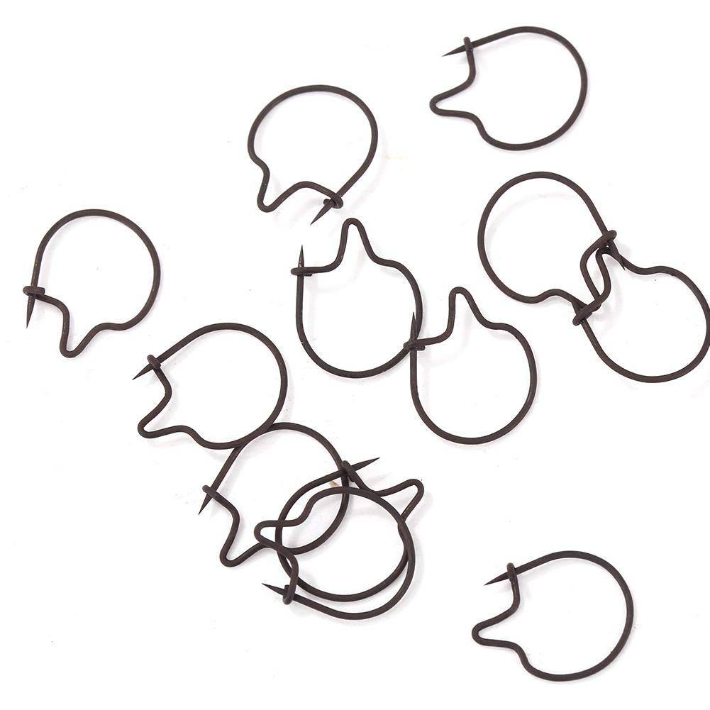 Awakingdemi 20pcs Fishing Maggot Clips Earthworm Clip Hair Rig Worm Holder Carp Fishing Tool