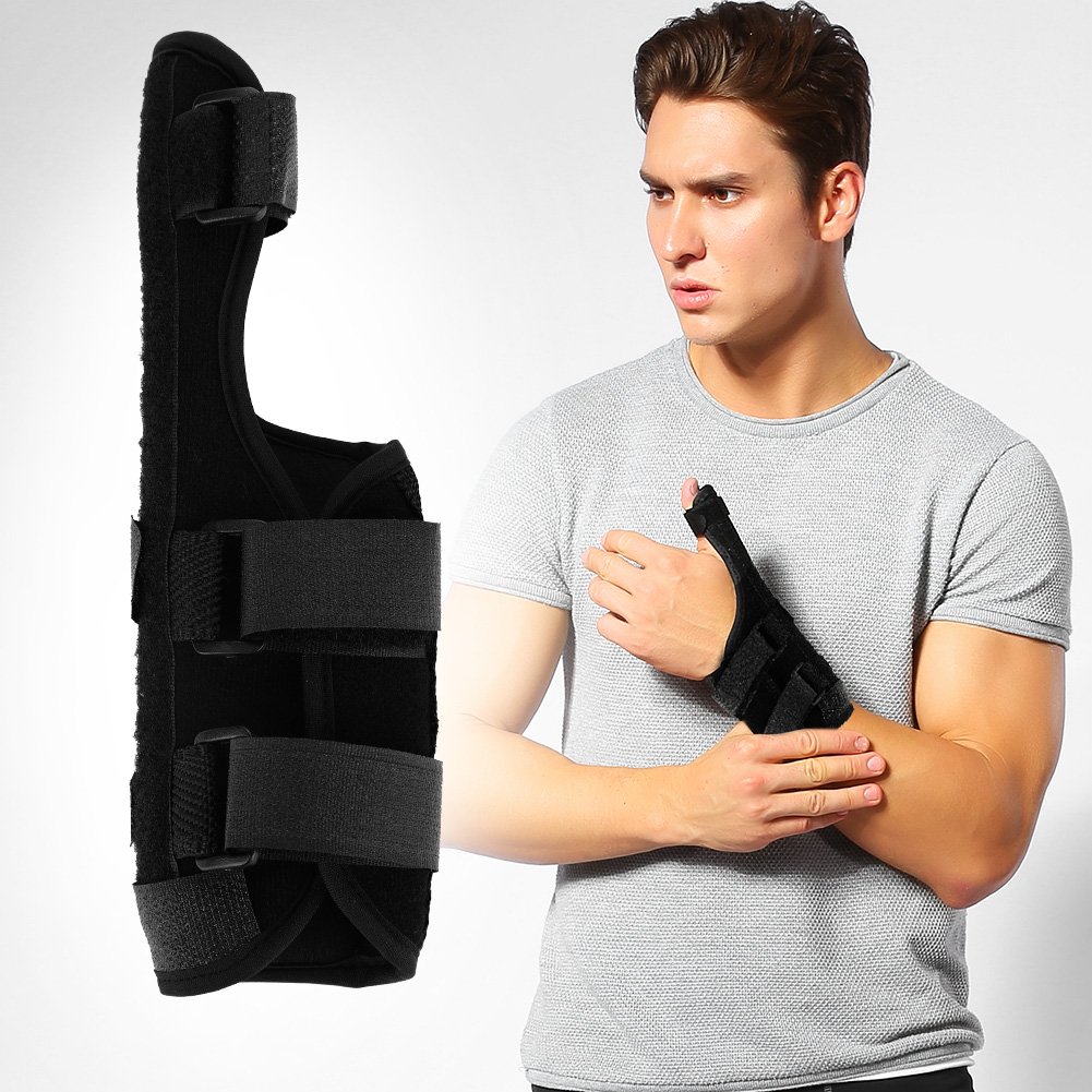 ANGGREK Adjustable Carpal Tunnel Wrist Rest, Breathable Wrist Rest Hand Rest Fracture Ligament Injury Tendon Discomfort Joint Discomfort(Left