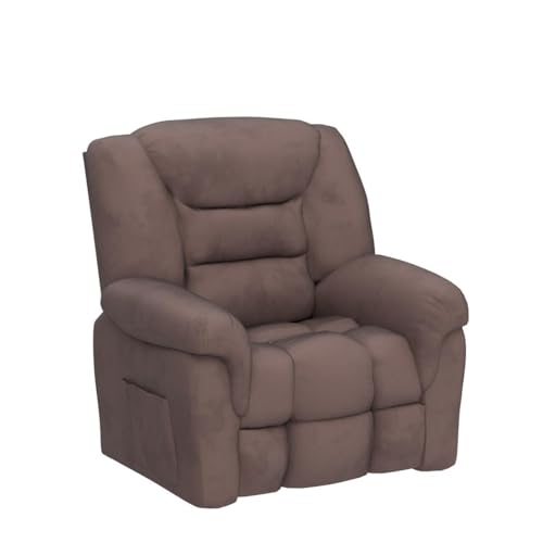 ANJ Oversized Rocker Chair Manual 360 Degree Swivel Recliners Comfy Glider Rocking Chairs for Big Man Home Extra Wide Overstuffed Reclining Chair for Living Room, Camel