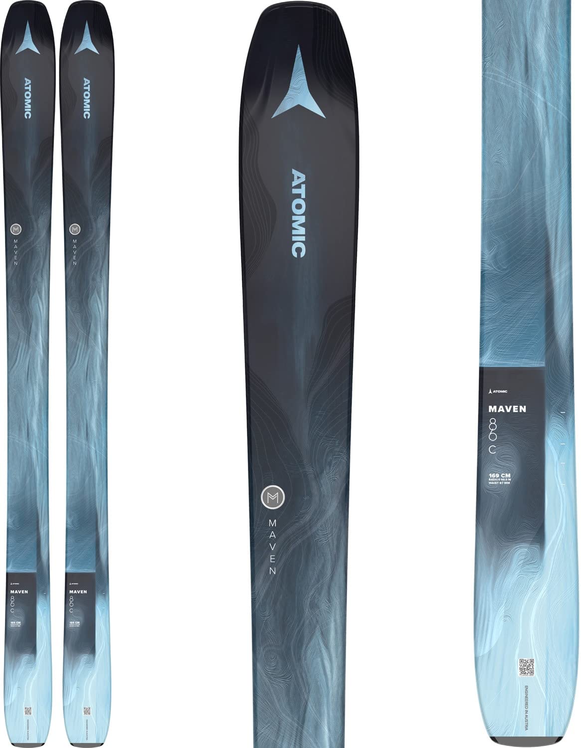Atomic Maven 86 C Skis Womens Sz 169cm Blue