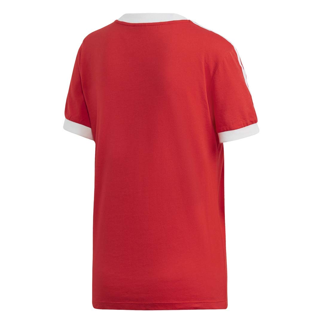 adidas Originals Women's 3 Stripes T-Shirt, Lush Red/White, M