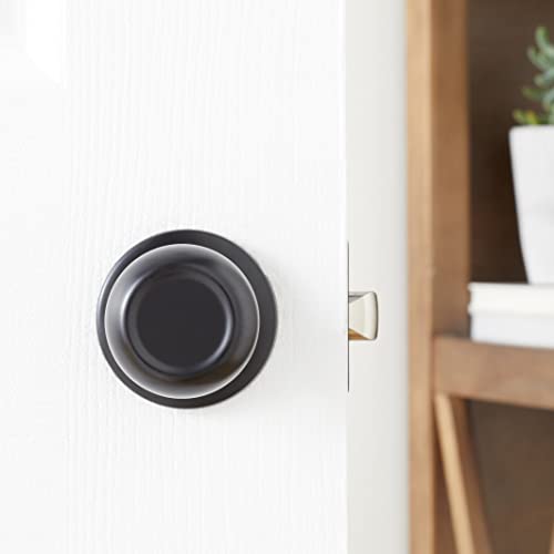 Amazon Basics Closet Door Knob, Coastal, Matte Black