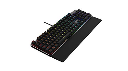 AOC Gaming Full RGB Mechanical Keyboard, 104-Key Outemu Blue Switches, Full NKRO, Detachable Wrist Rest, Light FX RGB, G-Menu Software (GK500)
