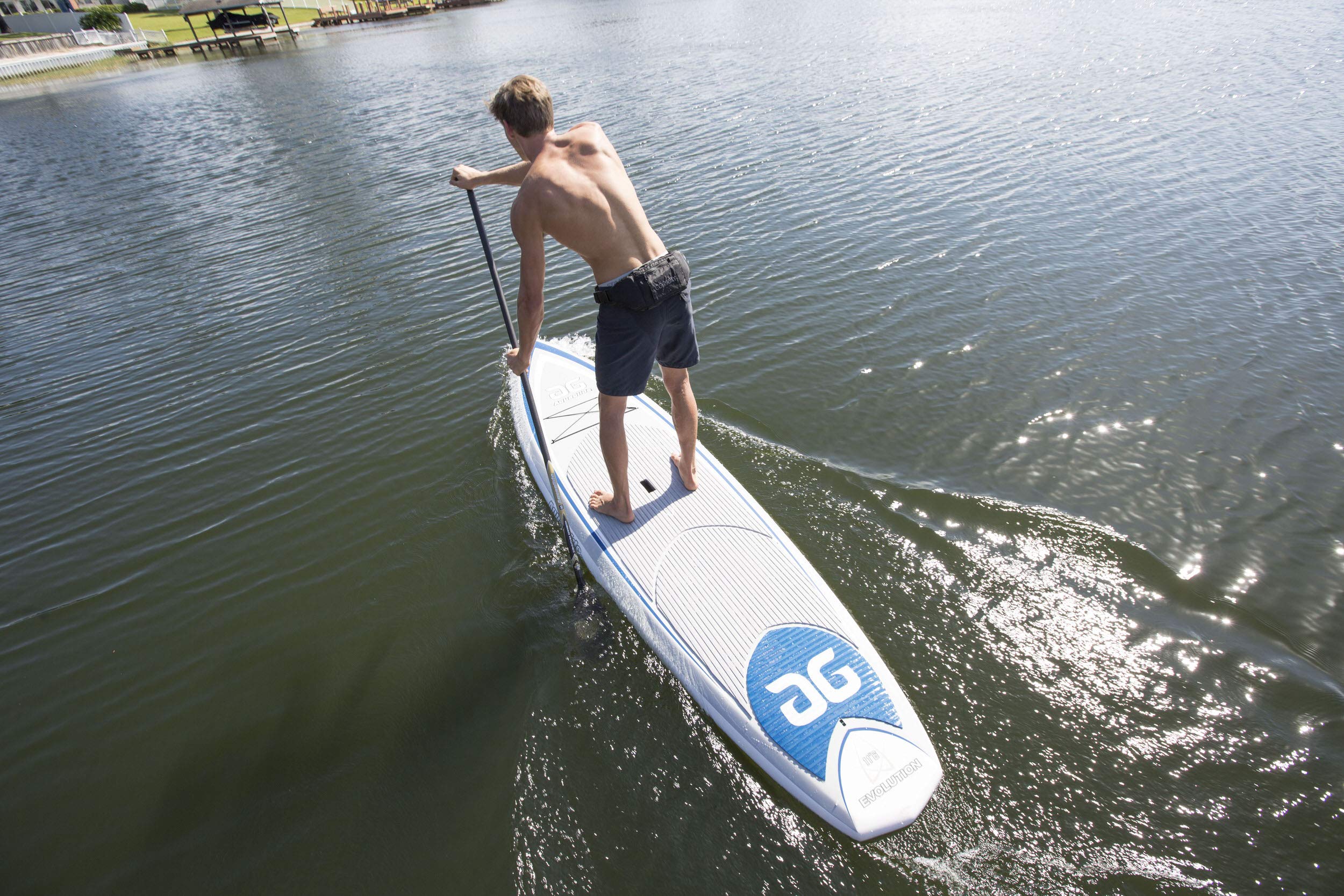 AQUAGLIDE Focus SUP Paddle, 3 Piece Paddle Leverlock, 70" - 86", Multicolor