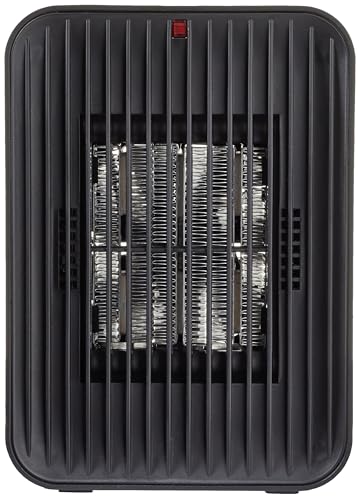 Amazon Basics Ceramic Space Heater, Electric Heater for Indoor Use With 3 Heat Settings, Temperature Control, Lightweight (1.7 LBS), 520W, 5.1"L x 3.5"W x 7"H