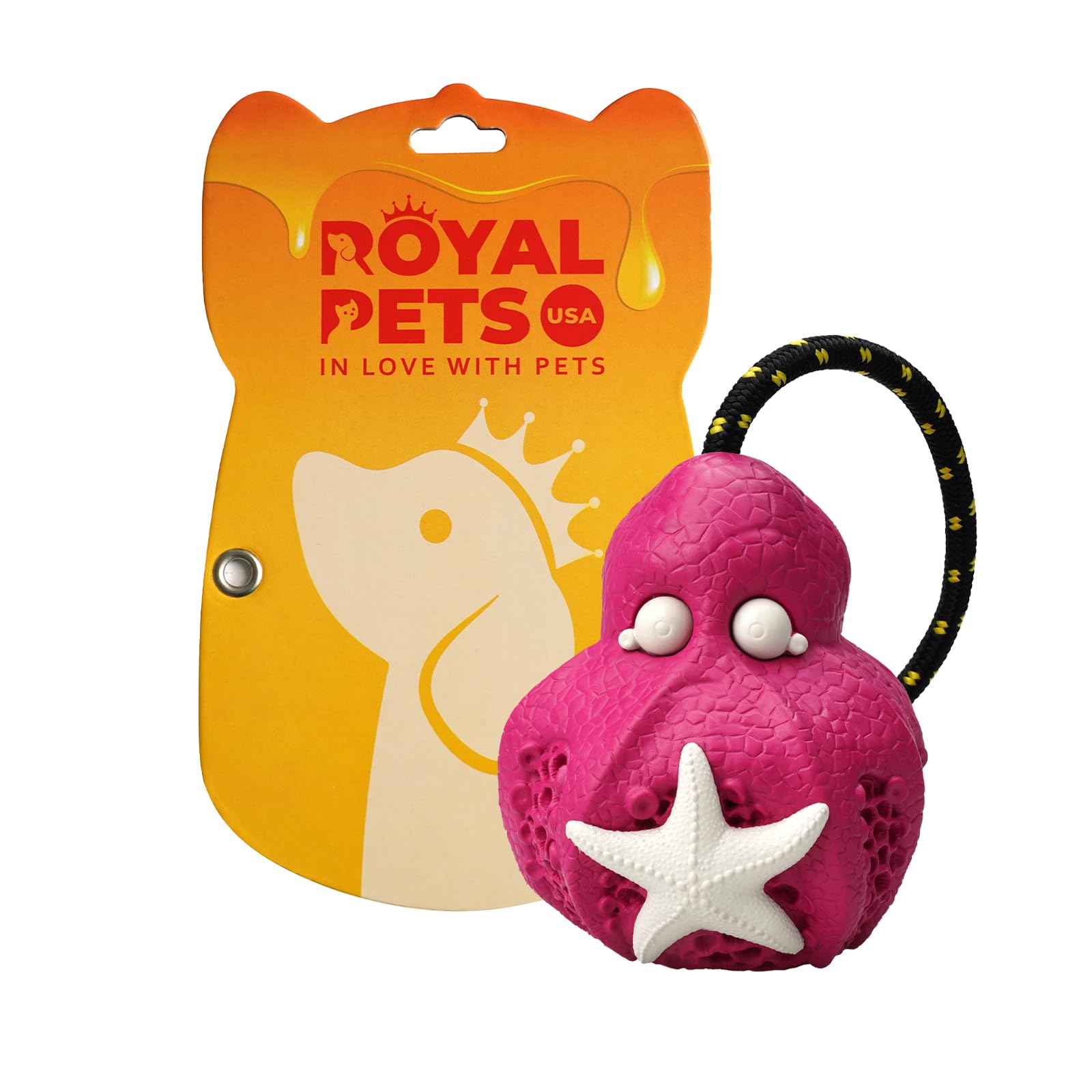 ROYAL PETS USA Indestructible, Durable & Tough Octopus Dog Chew Toy for Aggressive Chewers. Slow Treat Dispensing Interactive Toys for Small, Medium & Large Breed with 100% Natural Rubber & Flavor.