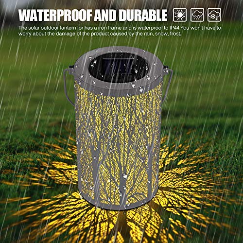 ALLOMN Solar Lamp, Solar Lantern Lamp Garden Home Decoration Outdoor Projection Lights Waterproof Garden Path Hanging Lights, Automatic Brightness Adjust & Auto ON/Off (Forest Projection)