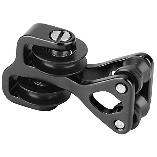 Archery Cable Slide, Aluminum Alloy Bow Cable Slide for Bow Pulley Separator(Black)
