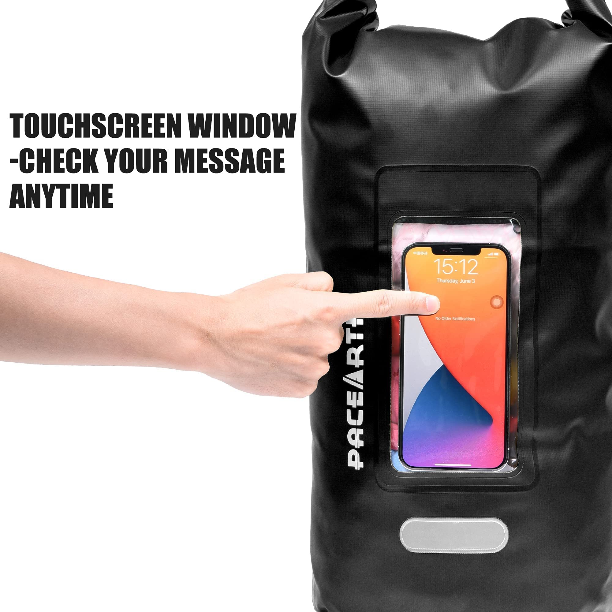 Aracky Waterproof Dry Bag,Roll Top Dry Compression Sack with Waterproof Phone Case,Floating Lightweight Bag for Kayaking,Rafting,Boating,Hiking,Camping,Fishing