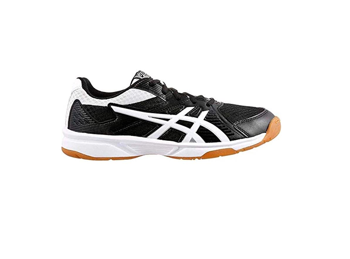 ASICS Women's Upcourt 3 Volleyball Shoes, 7.5, Black/White