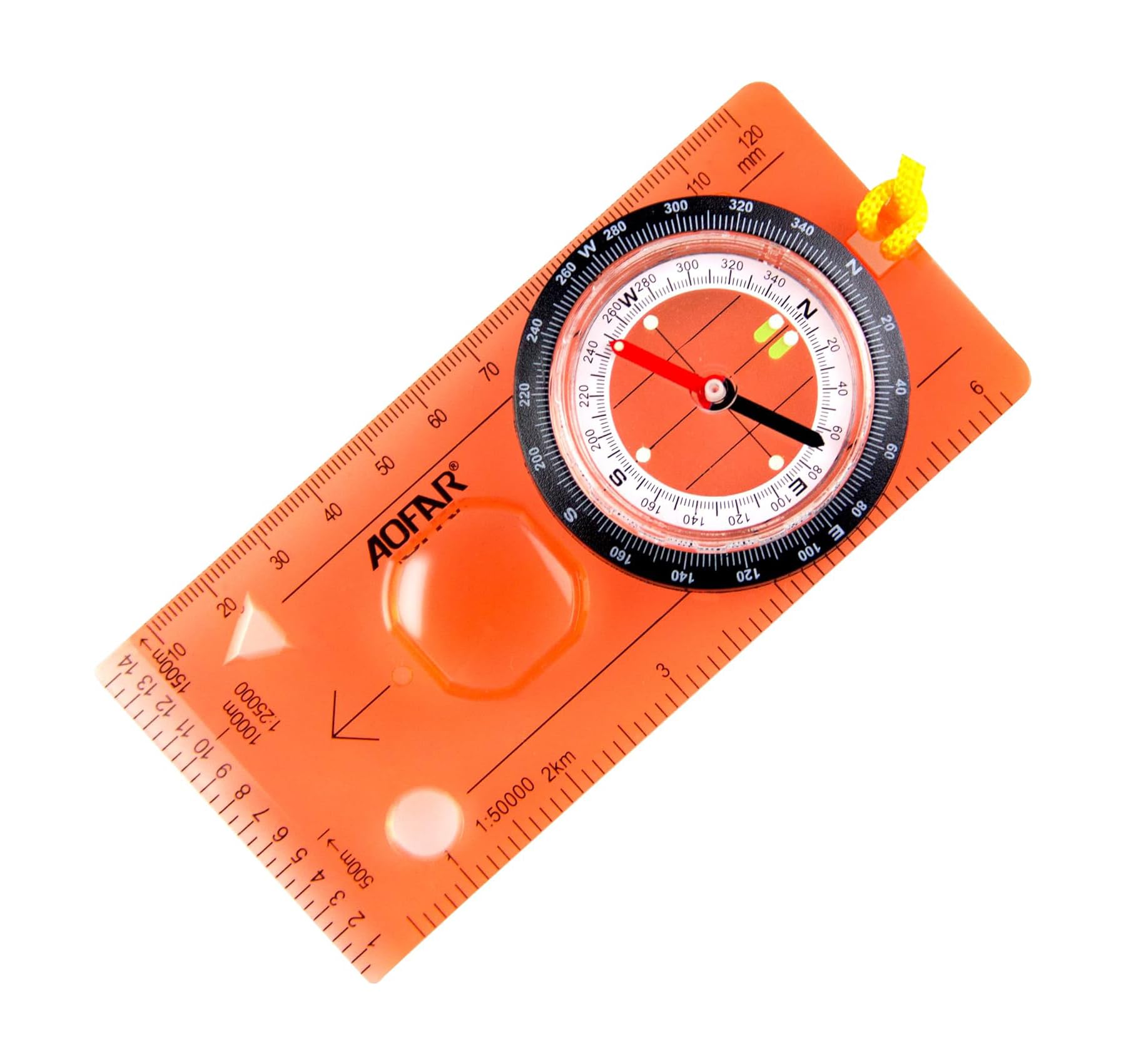 AOFAR Orienteering Compass AF-5C for Hiking, Boy Scout Compass for Kids - Professional Field Compass for Map Reading,Navigation and Survival Lightweight - Mini Camping Compass