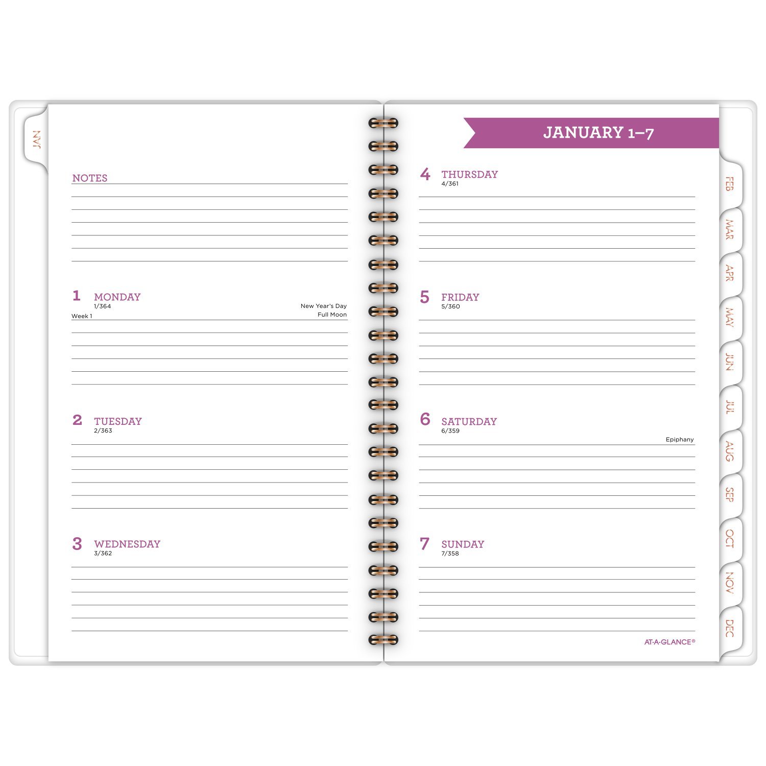 AT-A-GLANCE Weekly / Monthly Planner, January 2018 - December 2018, 4-7/8" x 8", Parasol (1064-200)