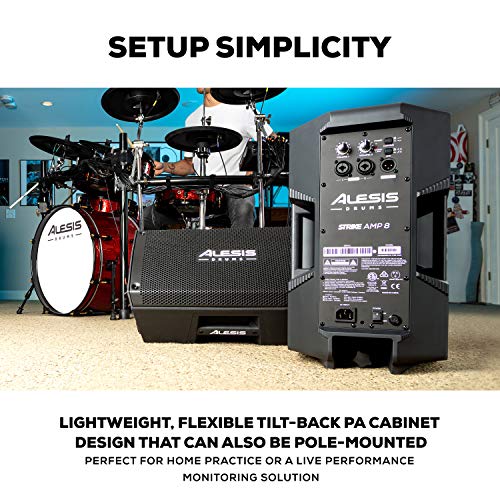 Alesis Strike Amp 8 - 2000-Watt Drum Amplifier Speaker for Electronic Drum Sets With 8-Inch Woofer, Contour EQ and Ground Lift Switch