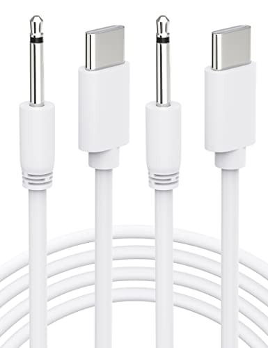 Bicmice USB Type C DC Charging Cable 2.5mm DC Charger Cord 2.6Ft Replacement-2 Pack(White)