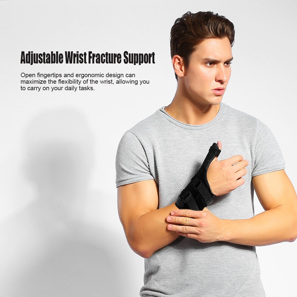 ANGGREK Adjustable Carpal Tunnel Wrist Rest, Breathable Wrist Rest Hand Rest Fracture Ligament Injury Tendon Discomfort Joint Discomfort(Left