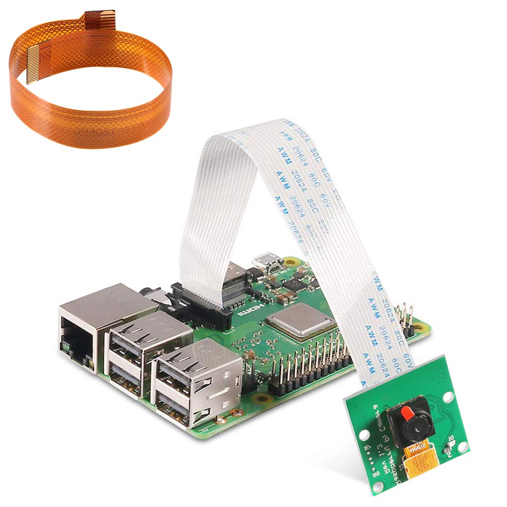 Aoicrie for Raspberry pi Zero Camera Module 5MP 1080p OV5647 Sensor Video Compatible with Pi Zero Ribbon Cable&FPC Cable for Raspberry Pi Model A/B/B+,Pi 2 for Raspberry Pi 3,3B+ Pi Zero/Zero W Pi 4