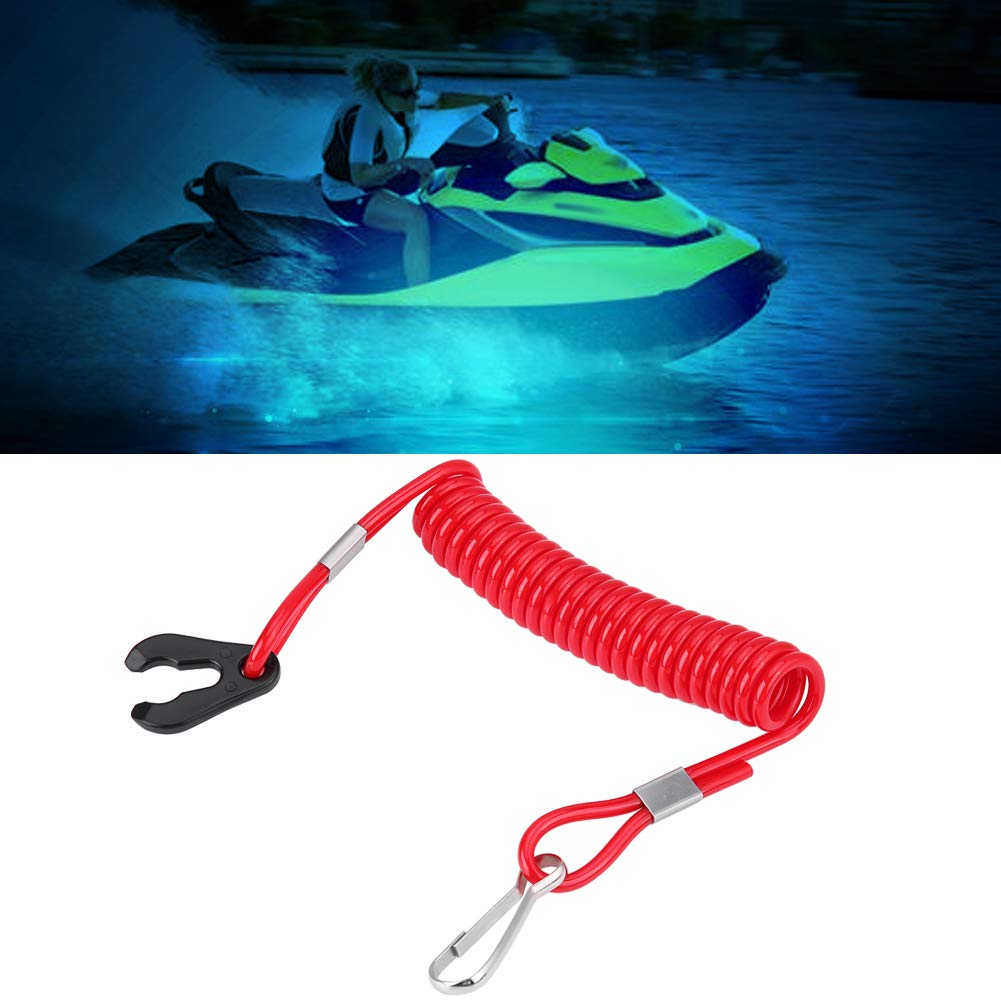 Aramox Boat Engine Motor Kill Stop Switch, Outboard Engine Ignition Emergency Kill Stop Switch Key Lanyard Rope Clip (for Yamaha All Series) (Boat Engine Motor Kill Stop Switch)
