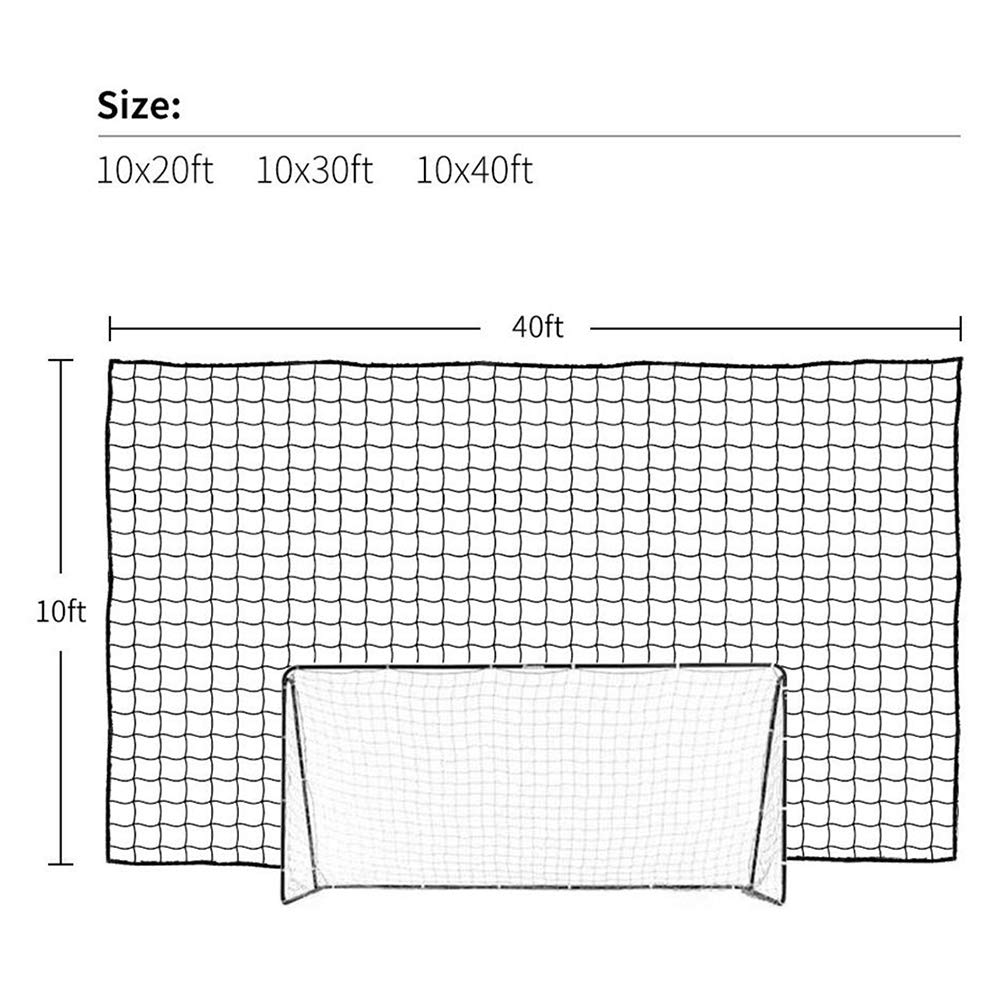Aoneky Soccer Backstop Net, Sports Practice Barrier Net, Soccer Ball Hitting Netting, Soccer High Impact Net, Heavey Duty Soccer Containment Net (10 x 30 ft)