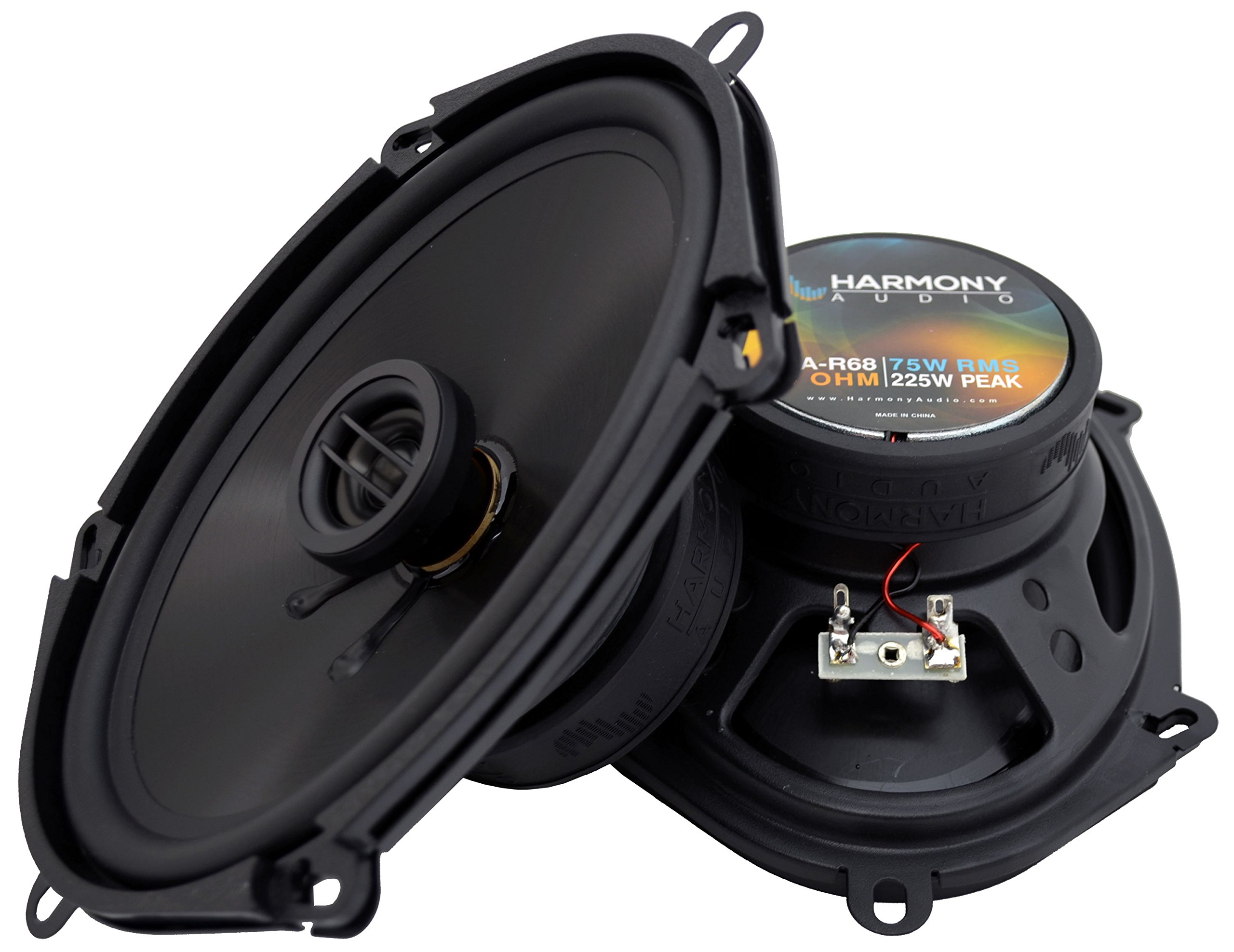 Harmony Audio Bundle Compatible with 1997-2003 Ford F-150 (2) HA-R68 5x7 6x8 New Factory Speaker Replacement Upgrade Package 225W Speakers with HA-725512 Factory Speaker Replacement Harness