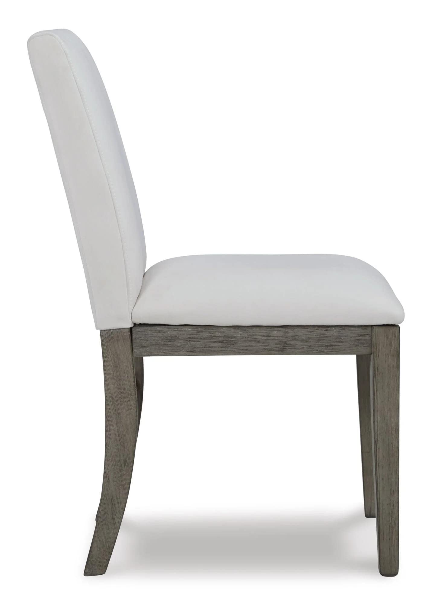Ashley Furniture Anibecca Dining UPH Side Chair (2/CN), Gray/Off White