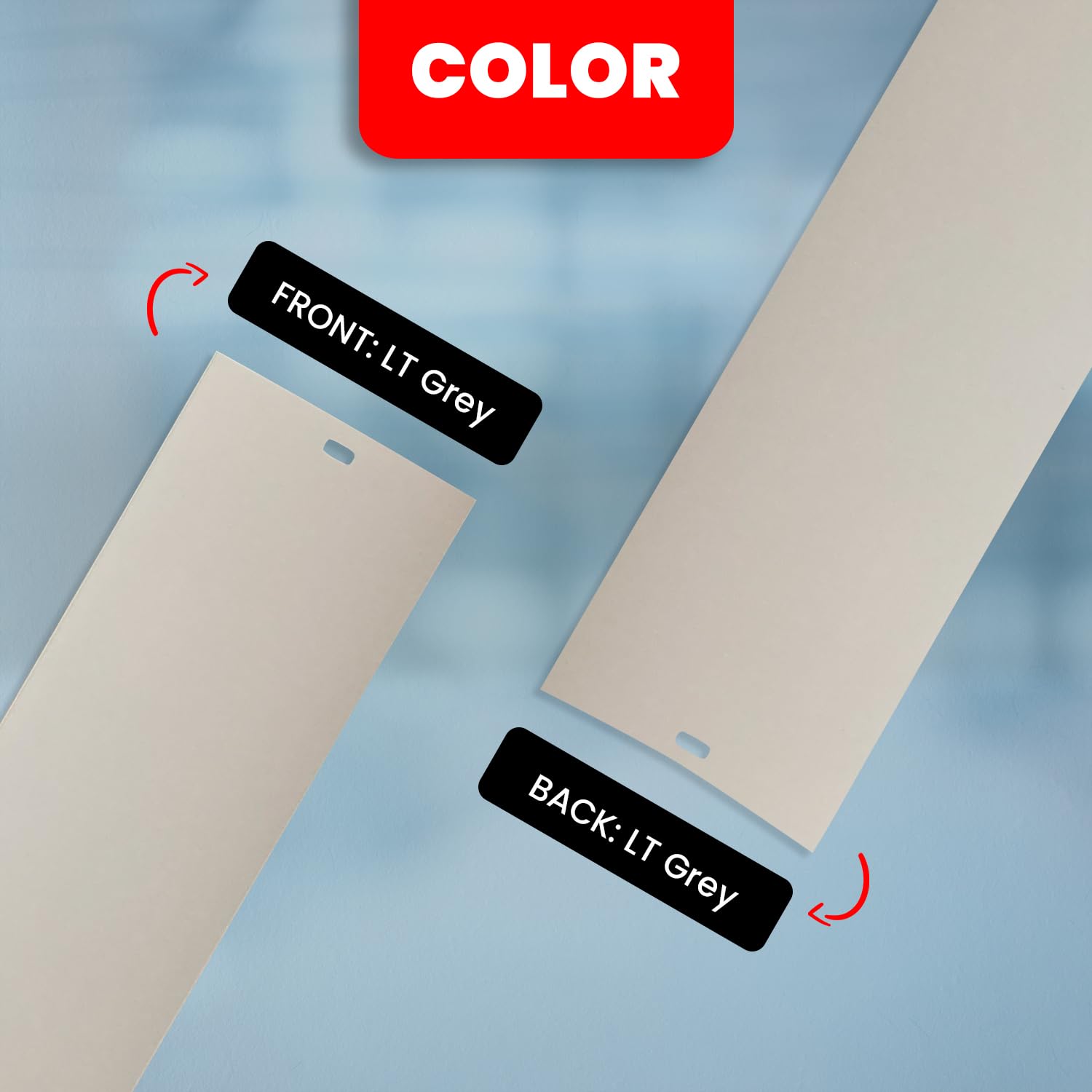 Amazing Drapery Hardware Premium Vinyl/PVC Vertical Blind Replacement Slats, 10 Pack, Light Grey - Smooth, Curved Style - DIY-Friendly and Trimmable Length - Ideal for Replacing Broken Blinds