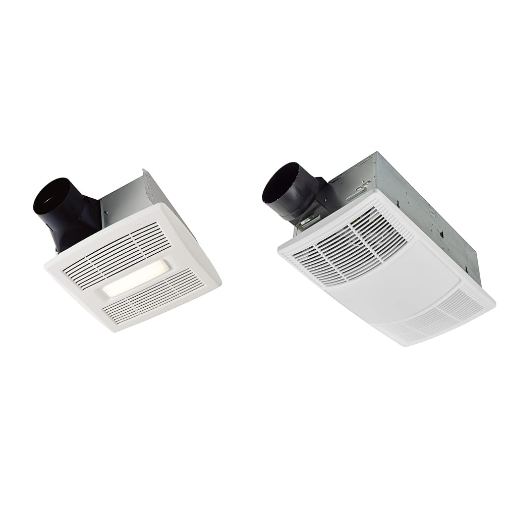 Broan-NuTone Ventilation Fan with LED Light 110 CFM and Bath Exhaust Fan, Heater, Light Combo 80 CFM