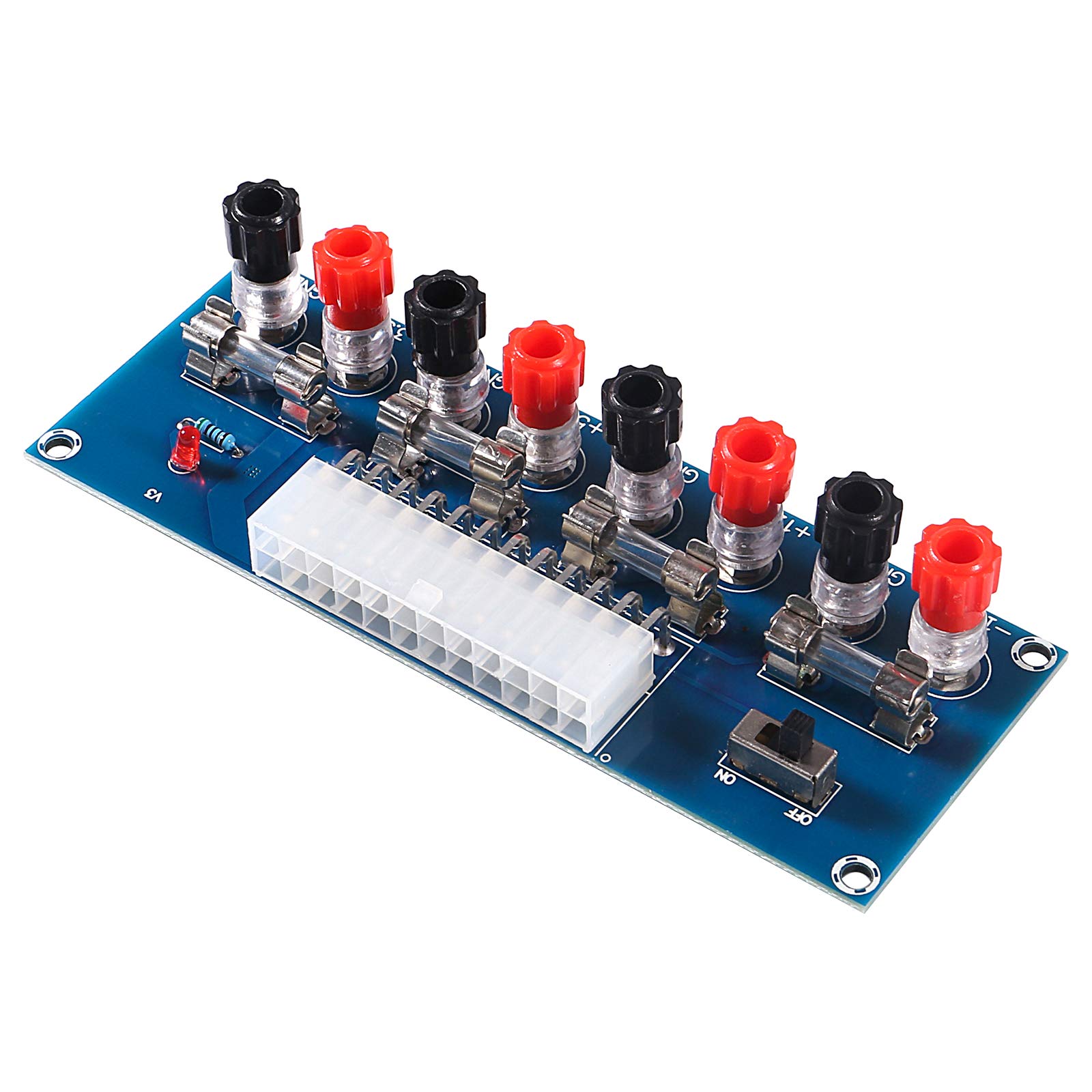 ALMOCN 2PCS 24 Pin XH-M229 Benchtop Power Board Computer ATX Power Supply Breakout Adapter Module Desktop Computer Chassis Power Supply ATX Transfer Board 12V 5V 3.3V