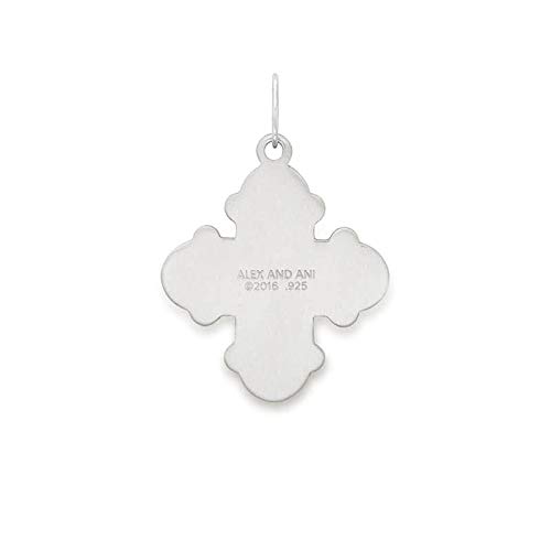 Alex and Ani Divine Guides Women's Four Way Cross Medal Charm for Bracelets, .925 Sterling Silver, Large