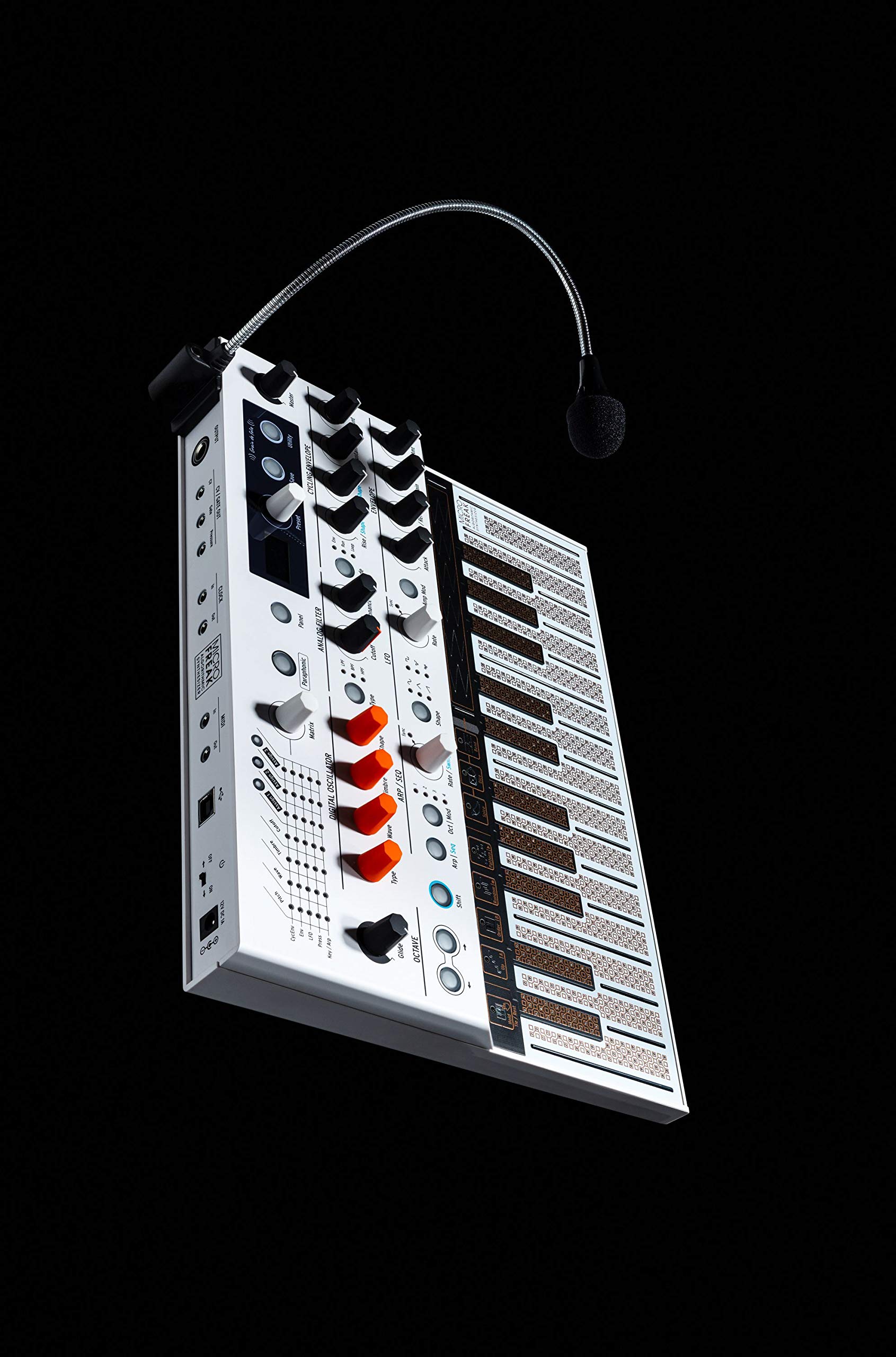 Arturia MicroFreak Vocoder Edition Hybrid Synthesizer 25-Key Paraphonic Hybrid Hardware Synth and Vocoder with Poly-aftertouch Flat Keyboard and Gravity Phone Holder Bundle