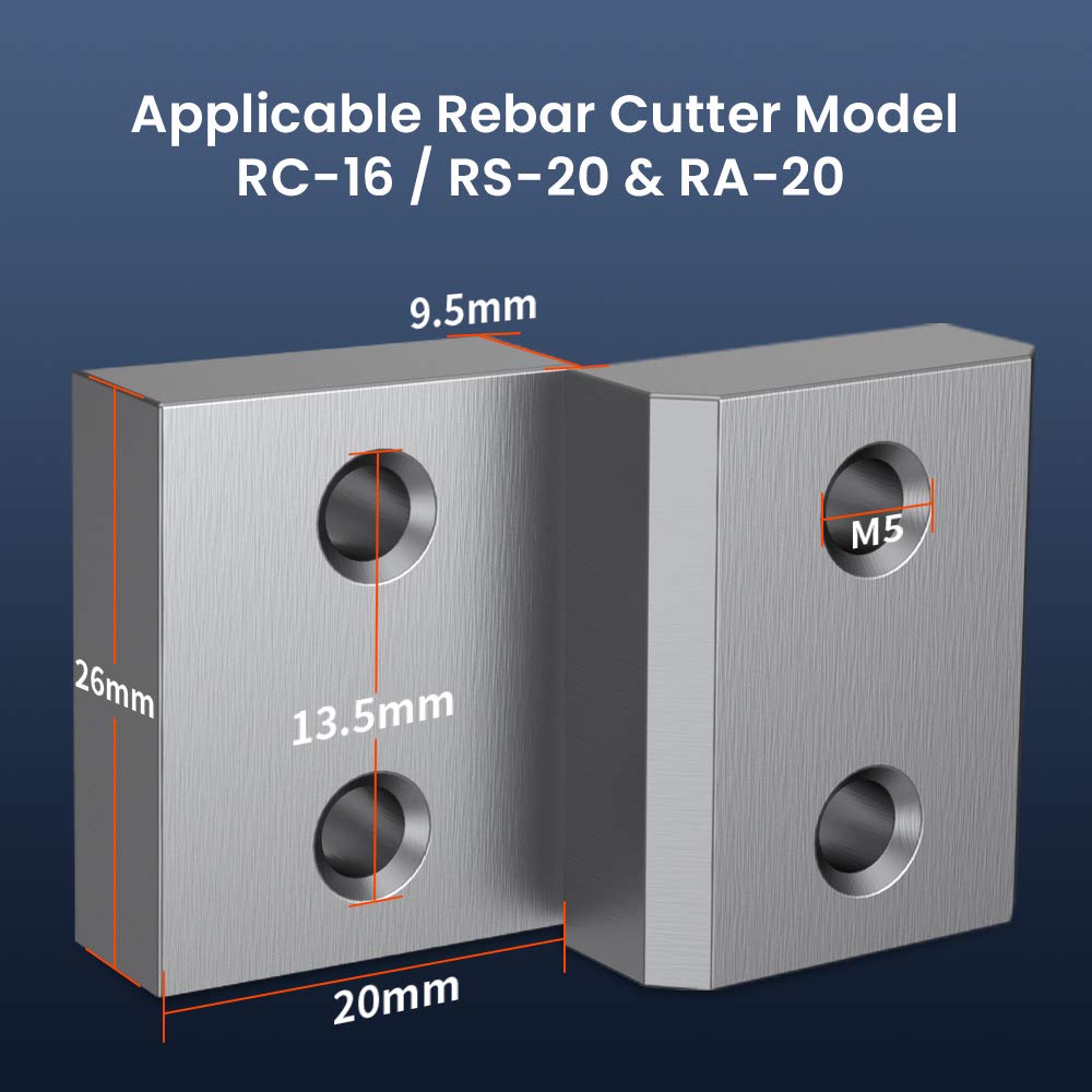 Anbull RS-16 Rebar Cutter Repalcement Blades with 12 Hexagon Screw and 12 Spring Washer