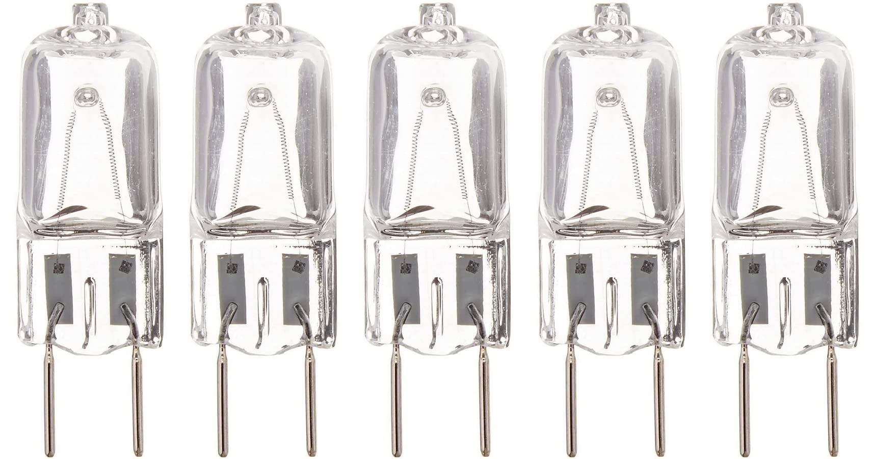 Anyray (5-Pack) G8 Lighting Halogen Bulbs, JCD Type, G8 Base, 120V 50W, Set of 5