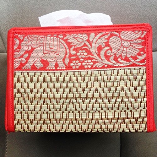 amazingmarketonline Tissue Cover Box Thai Handmade Home Decor Dinner Camping Napkin Paper Car