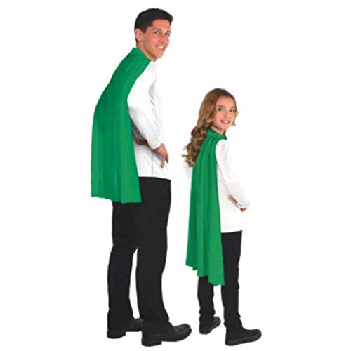 Green Cape Costume for Kids and Adults - One Size Fits Most (1 Count) - Great For Party Dress-Up - Superhero & Halloween Capes